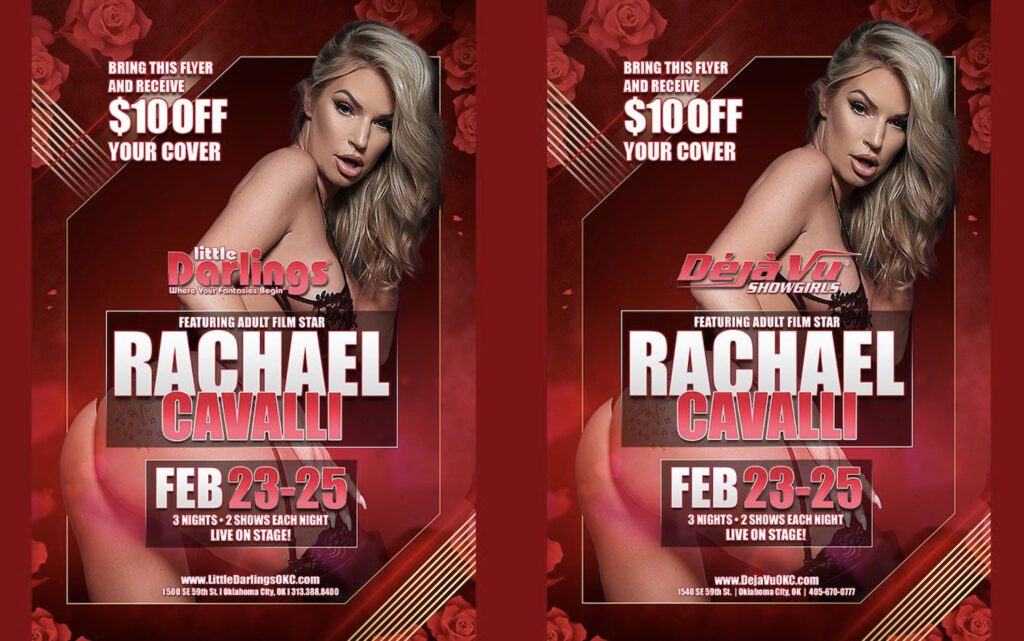 Rachael Cavalli Set For 3 Night Feature At Okcs Déjà Vu Showgirls And Little Darlings Asnhub